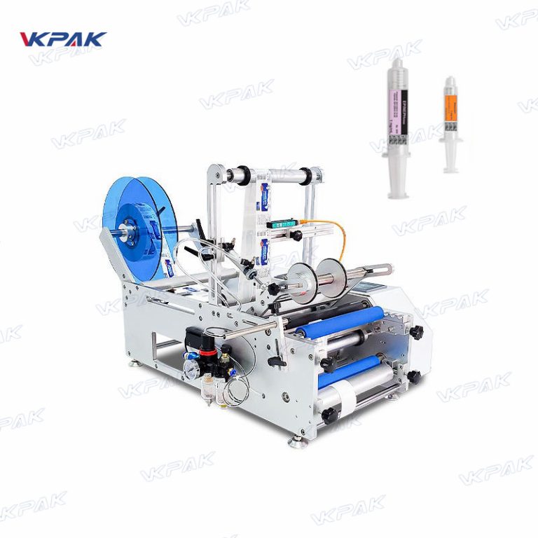 Syringe Labeling Machine Semi Automatic With Date Codes Printer - VKPAK