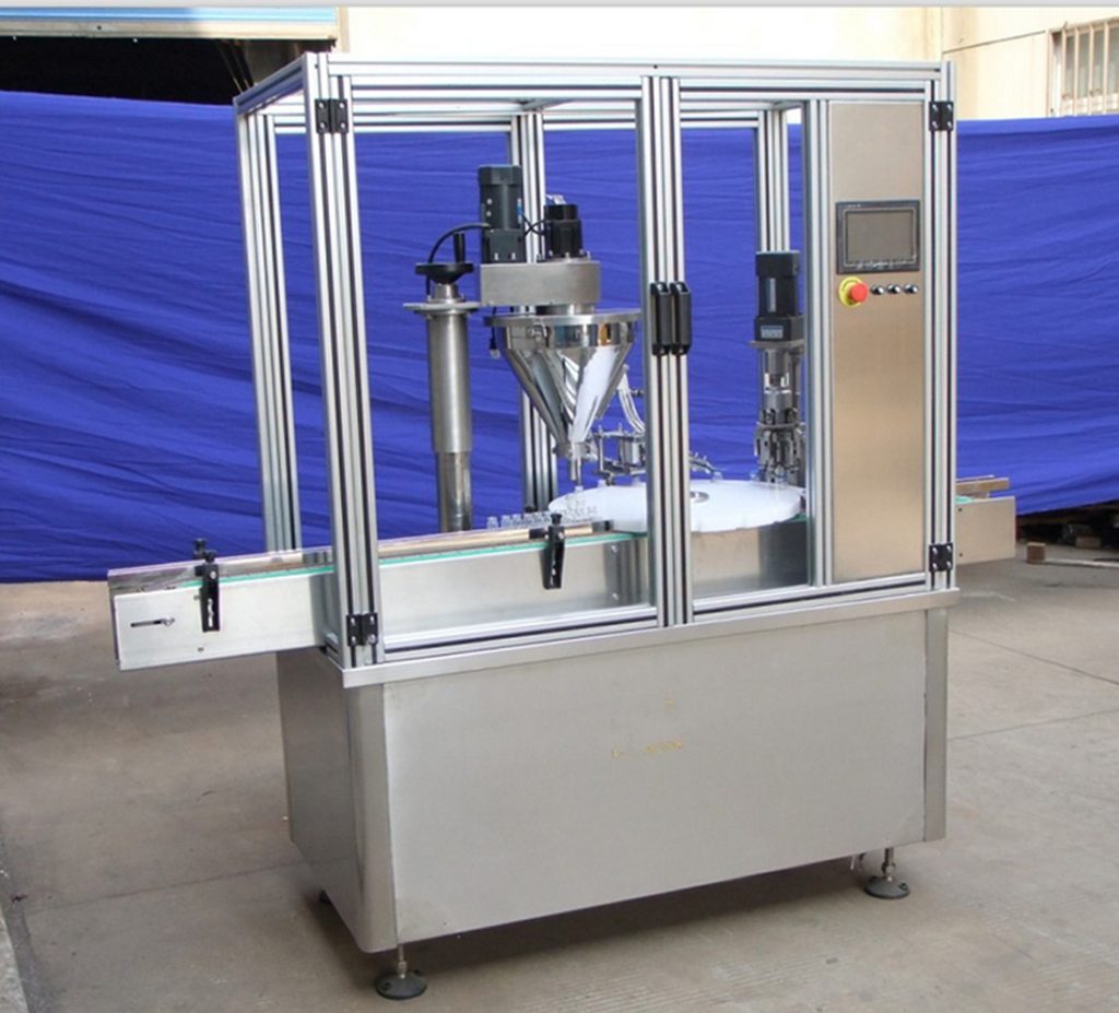 Automatic Rotary Milk Pharma Powder Filling Capping Machine - VKPAK